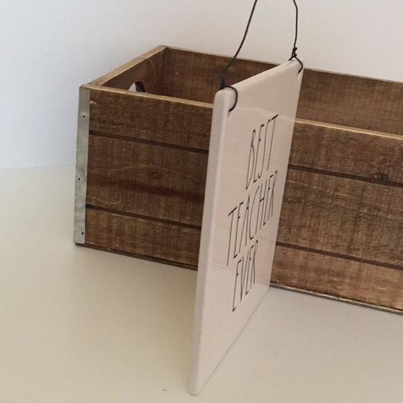 Rae Dunn | Accents | Rae Dunn Best Teacher Ever Ceramic Sign | Poshmark